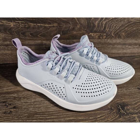 CROCS | Shoes | Crocs Lite Ride Pacer 2601 Baby Blue Slip On Casual ...